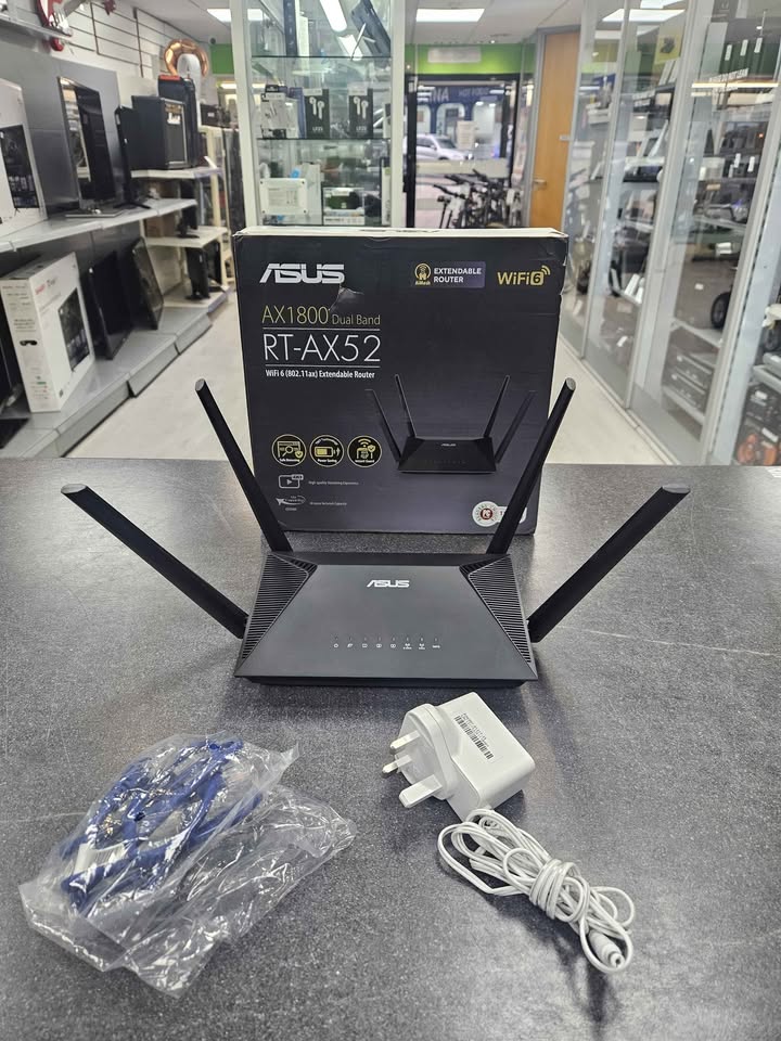 Pre-owned ASUS RT-AX52 (AX1800) Dual Band WiF - Own4Less
